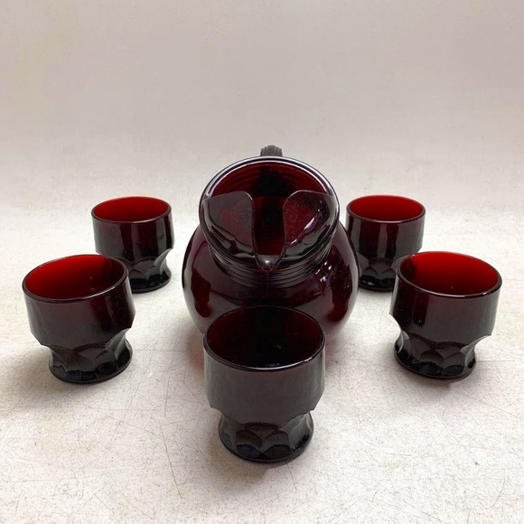 Anchor Hocking | Dining | Price Dropvintage Anchor Hocking Ruby Red ...